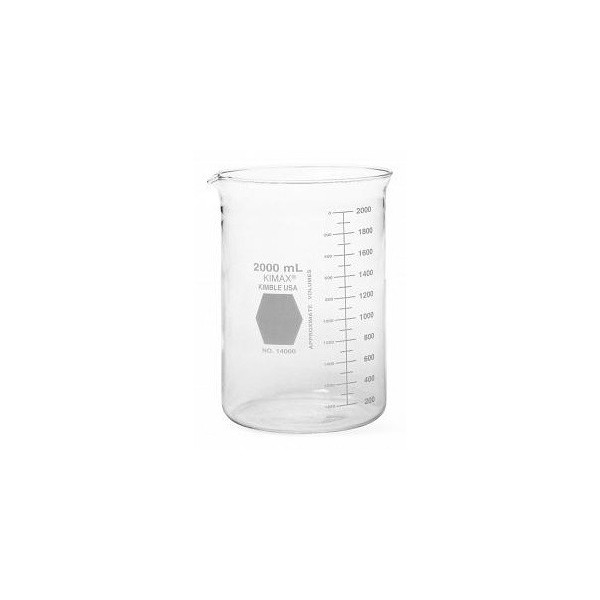 2000mL Griffin Beaker, 2000mL, 14000-2000, Pk 4, Kimax