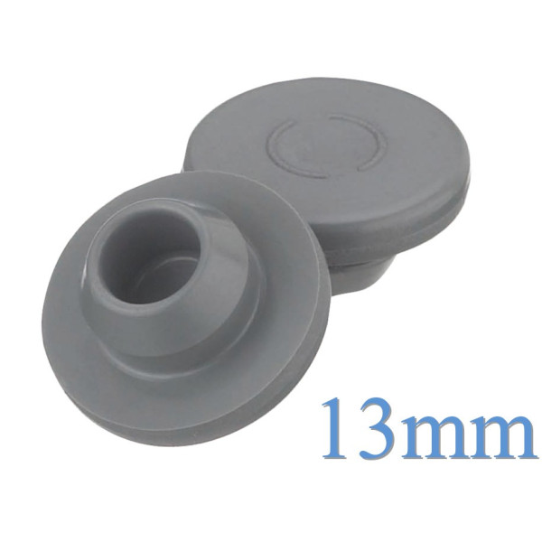 13mm SNAP ON Style Vial Stoppers, Chlorobutyl Rubber