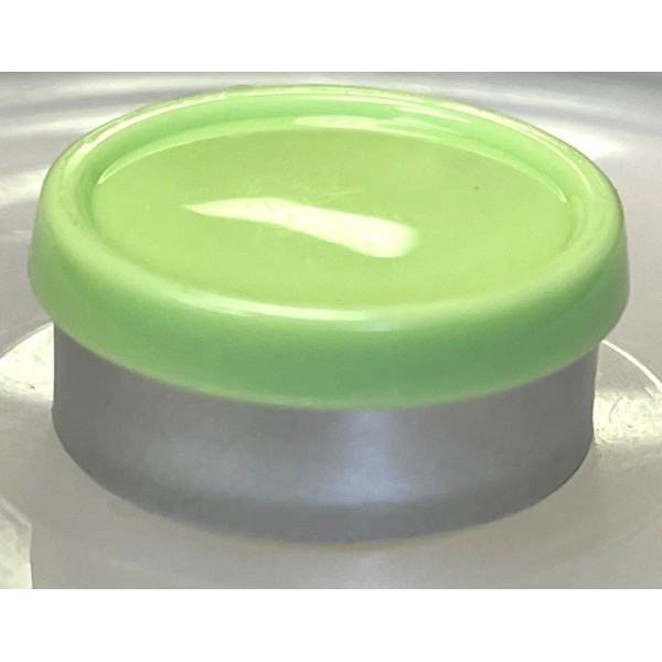 Faded Light Green 20mm Glossy Flip Cap Vial Seal