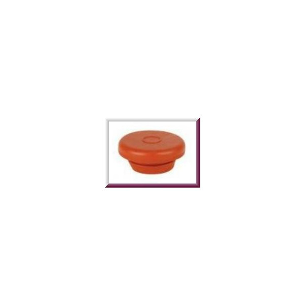 20mm Vial Stopper, Red Rubber, Pack of 100.
