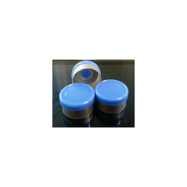 Light Blue West Pharma 13mm Smooth Gloss Flip Cap Seals