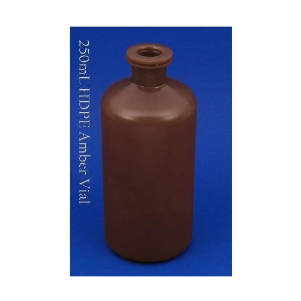250ml Amber Plastic Serum Bottle Vials