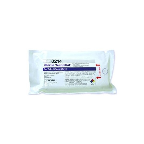 Sterile TechniSat® 70% IPA Saturated Wipers TX3214